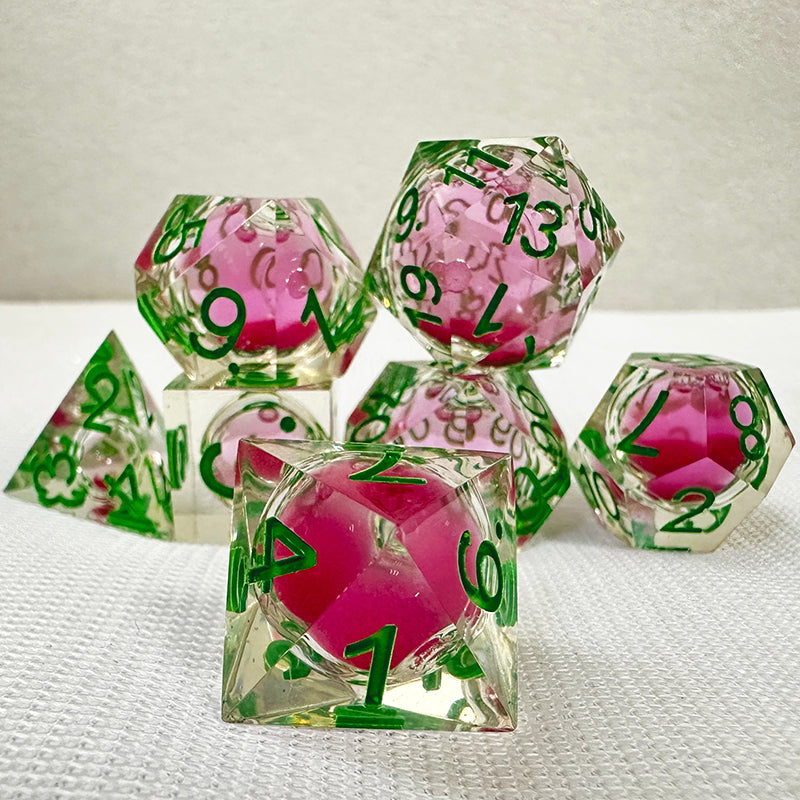 Christmas gift!Watermelon color dnd resin handmade sharp edge liquid c ...